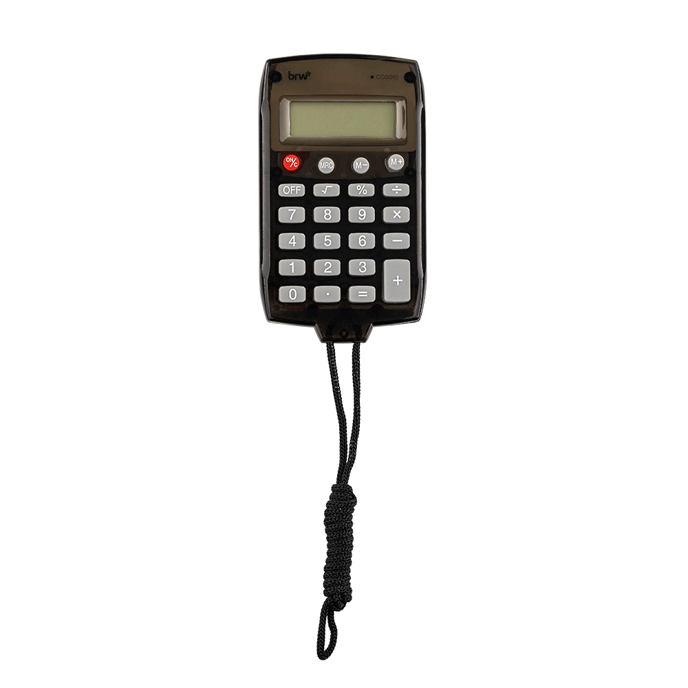 Calculadora Brw 8 Dígitos Com Cordão Preta Cc0010 UNICO