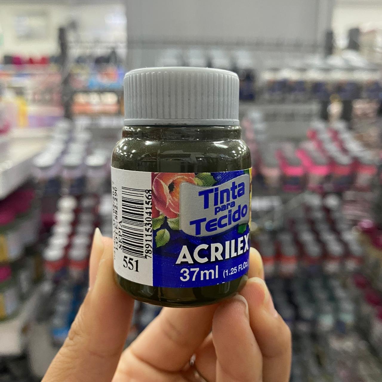 Tinta Tecido Acrilex 37ml 551 Sepia