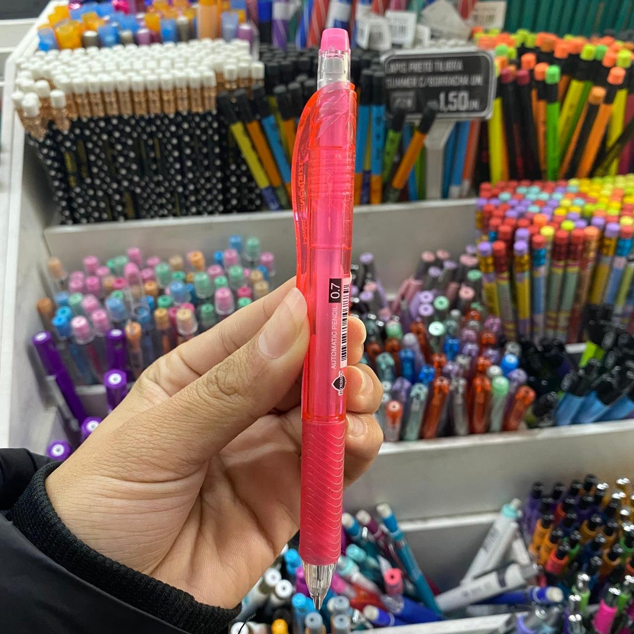 Lapiseira Energize Pl107 0.7 Rosa Japan Pentel UNICO
