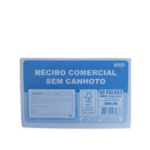 Bloco Recibo Comercial Sem Canhoto 50 Folhas Animativa