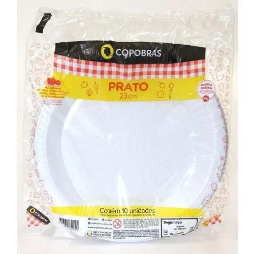 Prato Copobras Pr Raso 23cm C/10 UNICO